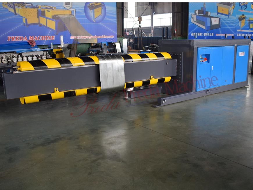 Flat oval duct machine