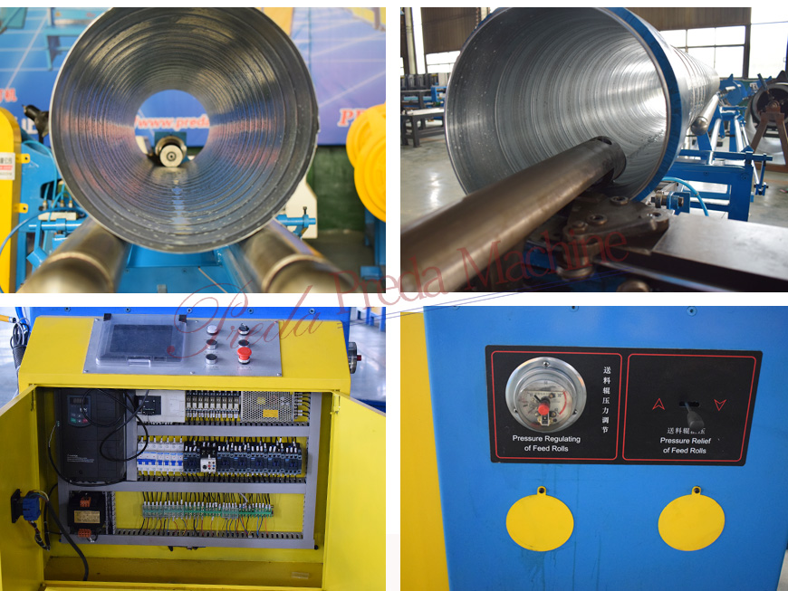 Spiral duct forming machine by mold